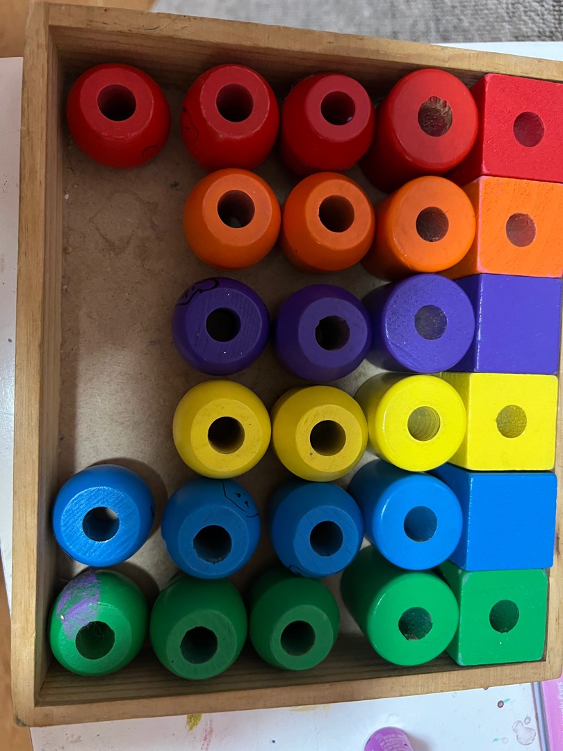 Melissa & Dough Primary Lacing Beads, Hobbies & Toys, Toys & Games on ...