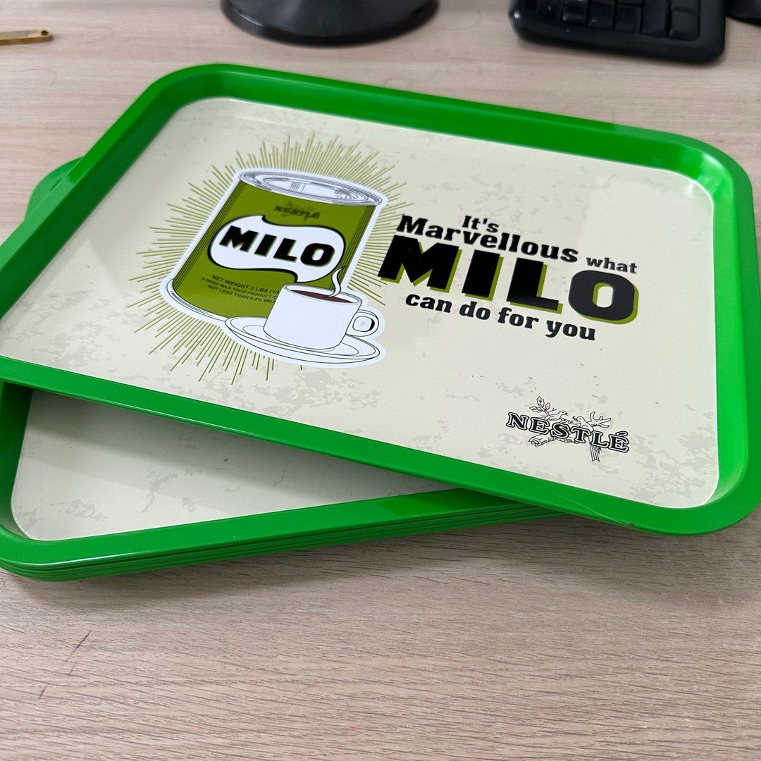 Milo Serving Tray Talam Metal, Furniture & Home Living, Kitchenware ...