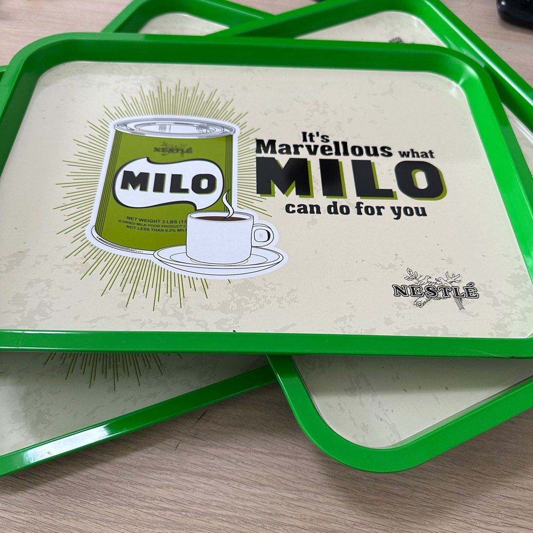 Milo Serving Tray Talam Metal, Furniture & Home Living, Kitchenware ...