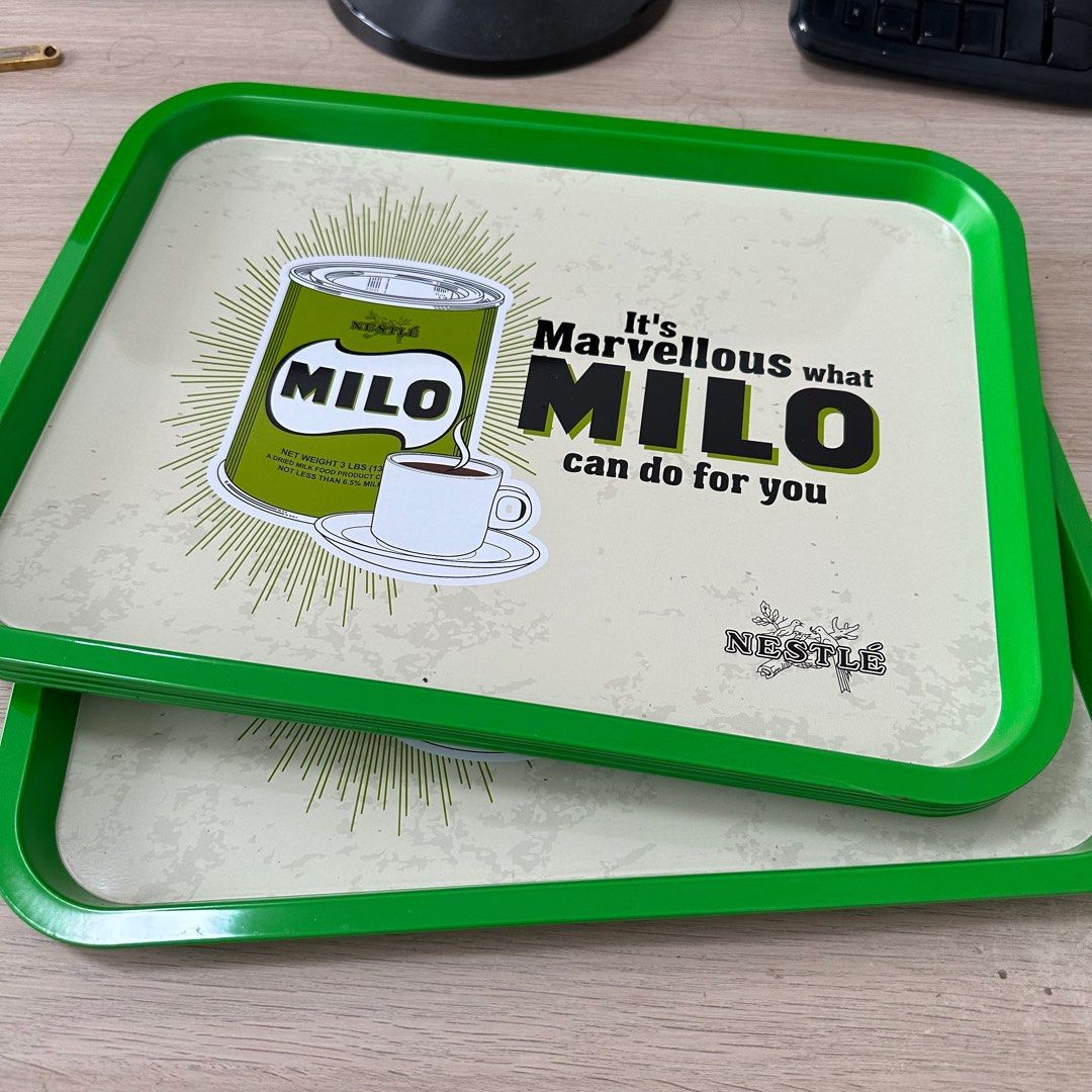 Milo Serving Tray Talam Metal, Furniture & Home Living, Kitchenware ...