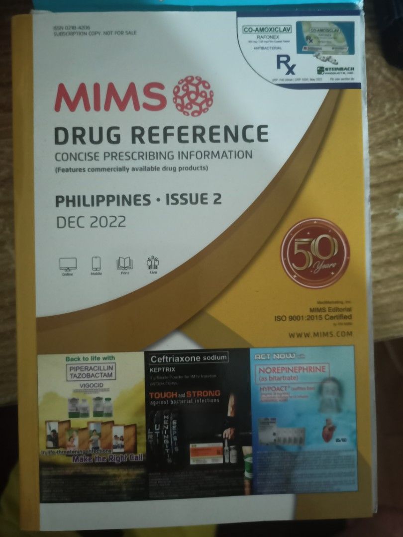 MIMS Drug Reference Dec 2022, Hobbies & Toys, Books & Magazines ...