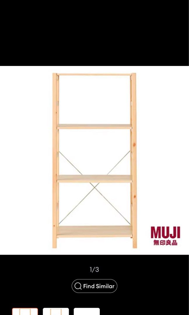 Muji Pine unit shelf M, Furniture & Home Living, Furniture, Shelves ...
