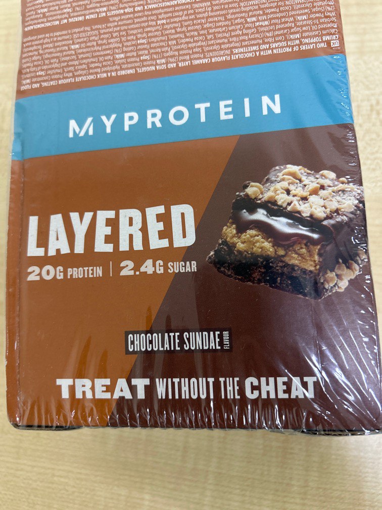 Myprotein layered protein bar, Health & Nutrition, Health Supplements ...