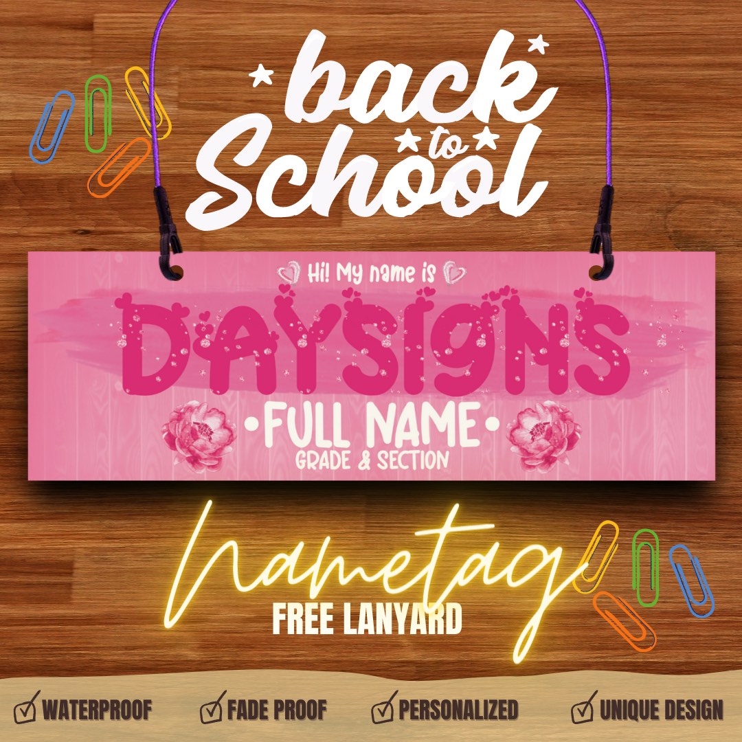 Personalized Name tag kids PVC, Hobbies & Toys, Stationary & Craft ...