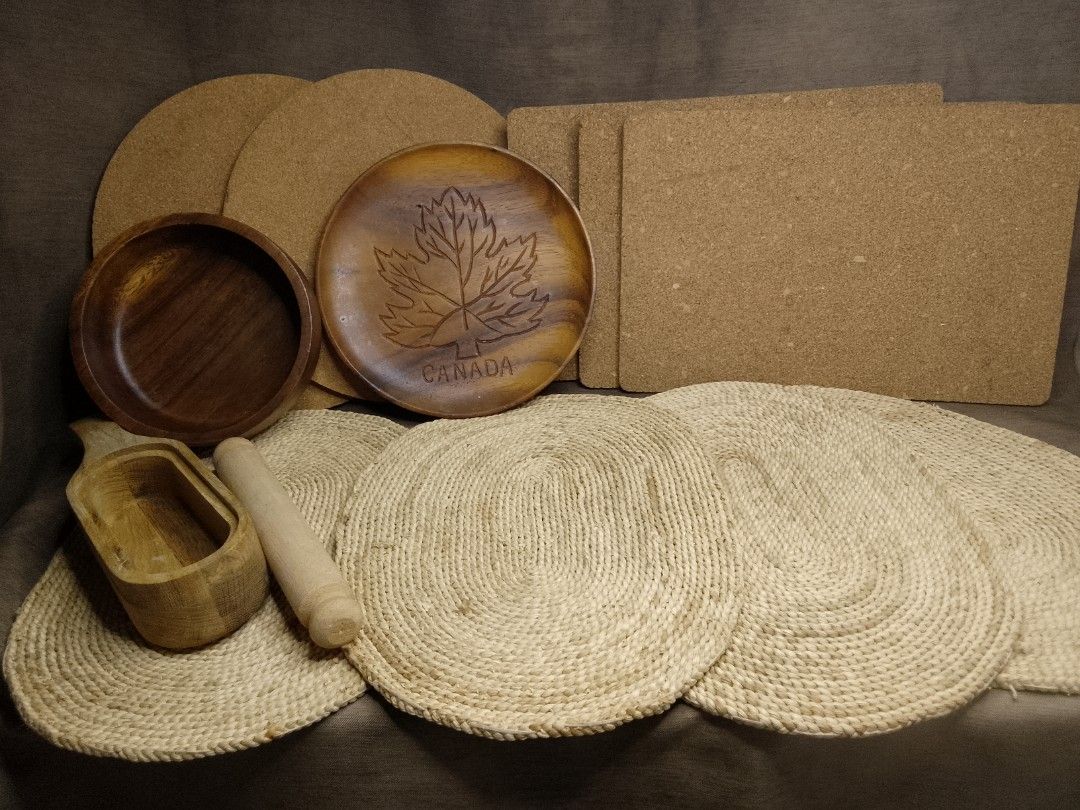 Native Materials wood abaca placemats set on Carousell
