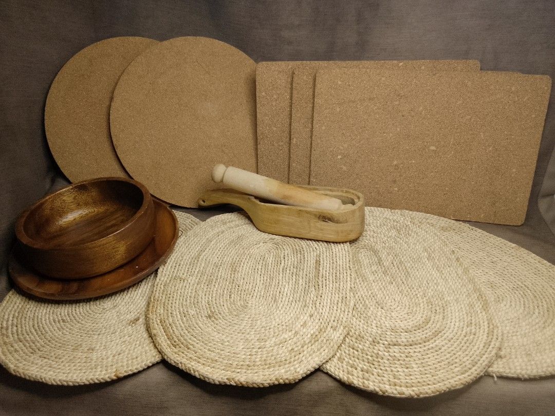 Native Materials wood abaca placemats set on Carousell
