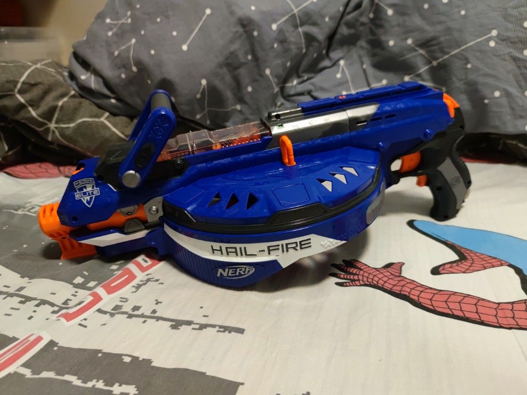 NERF Hail-Fire, 興趣及遊戲, 玩具 & 遊戲類 - Carousell