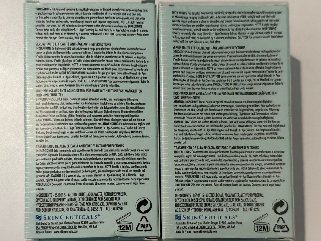 [New] Skin Ceuticals Blemish + Age Defence Corrective Serum (Two ...