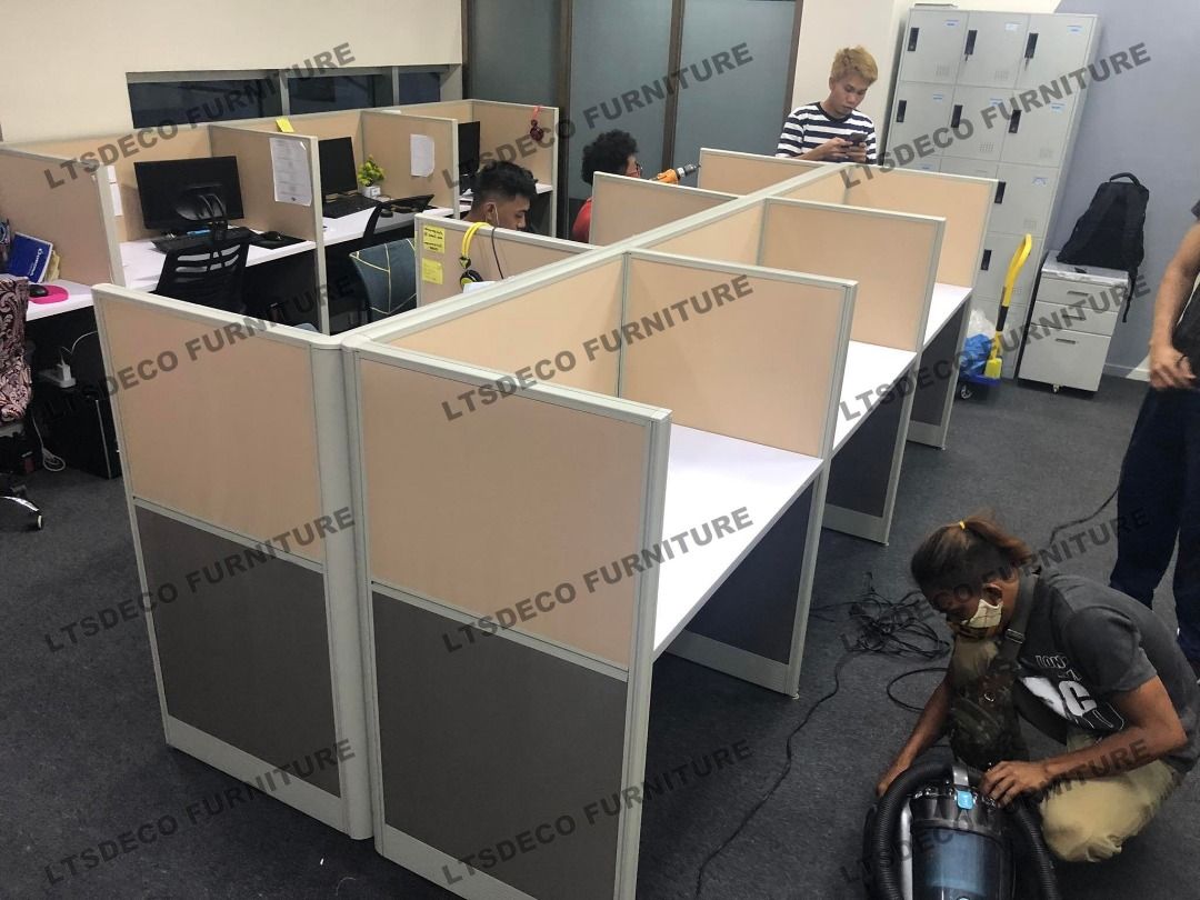 OFFICE PARTITION CALL CENTER TABLE FURNITURES/FULL FABRIC CUBICLE on ...