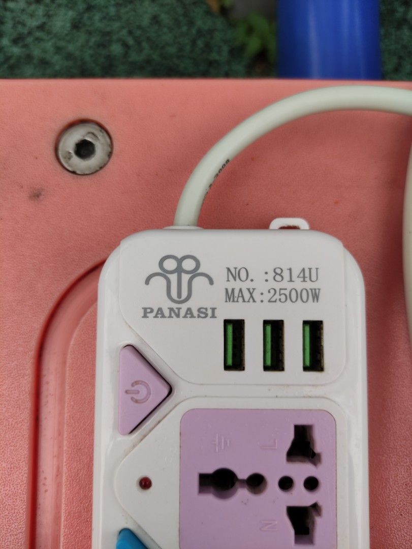 Panasi 4 Ways With 3 USB Socket Extension Cord, Computers & Tech, Parts ...