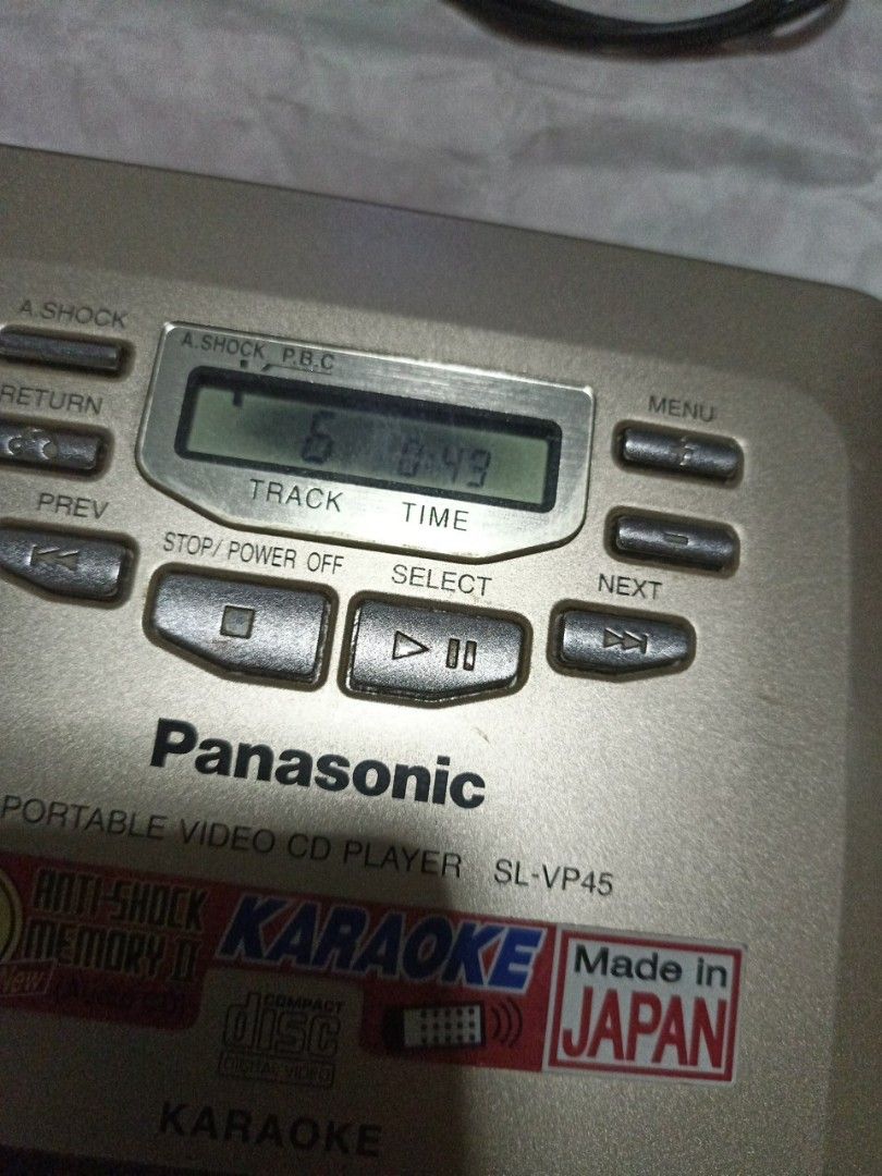 Panasonic Portable CD VCD Player SL-VP45 (Made in Japan), TV & Home ...