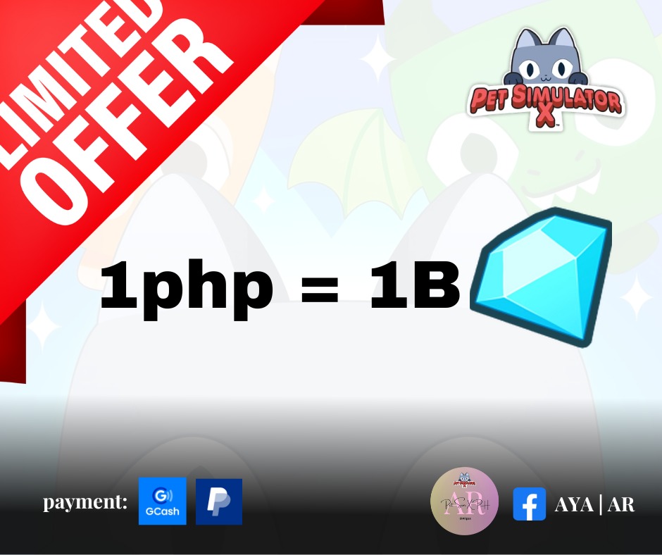 Pet simulator x (psx) Gems/Diamonds on Carousell