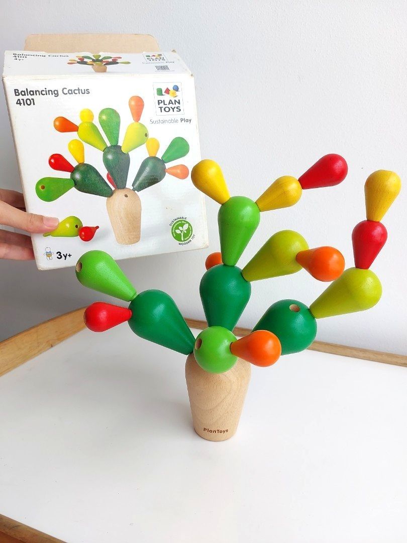 Plan Toys - Balancing Cactus, Hobbies & Toys, Toys & Games on Carousell