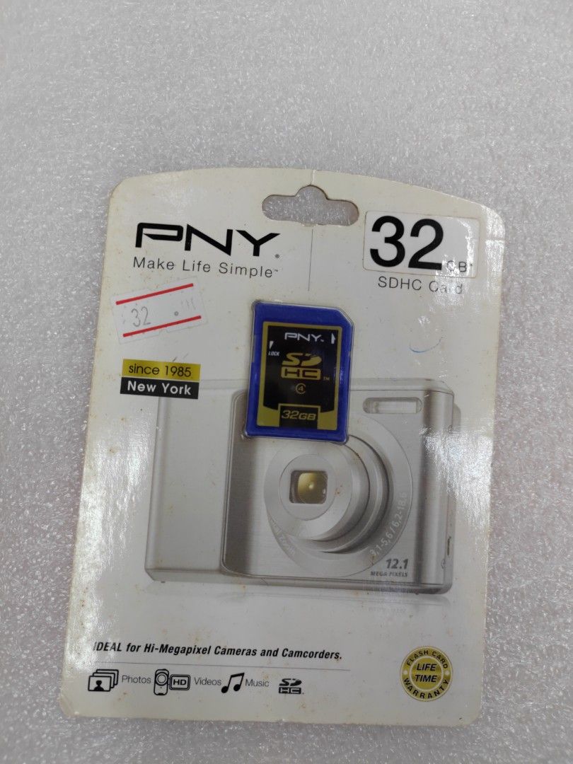 PNY SD SDHC 32 GB Storage Memory card SDClass 4 Speed, Computers & Tech ...