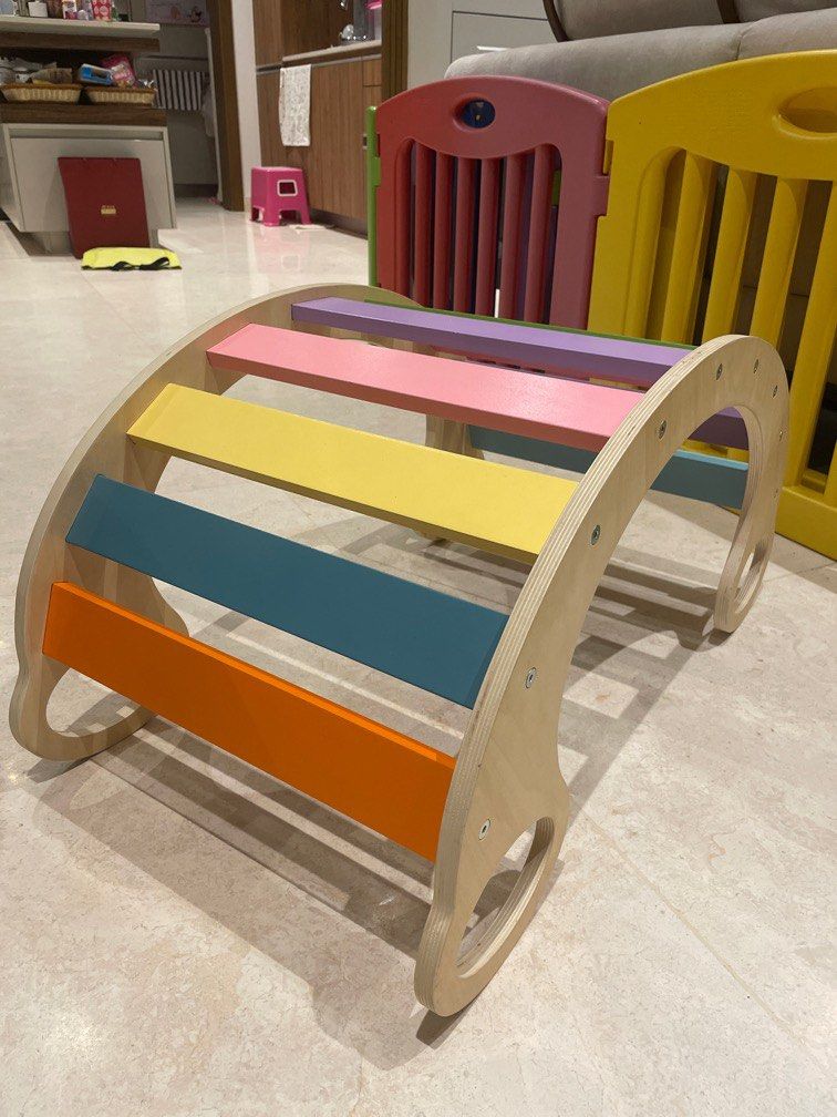 Rainbow rocker climber, Babies & Kids, Infant Playtime on Carousell
