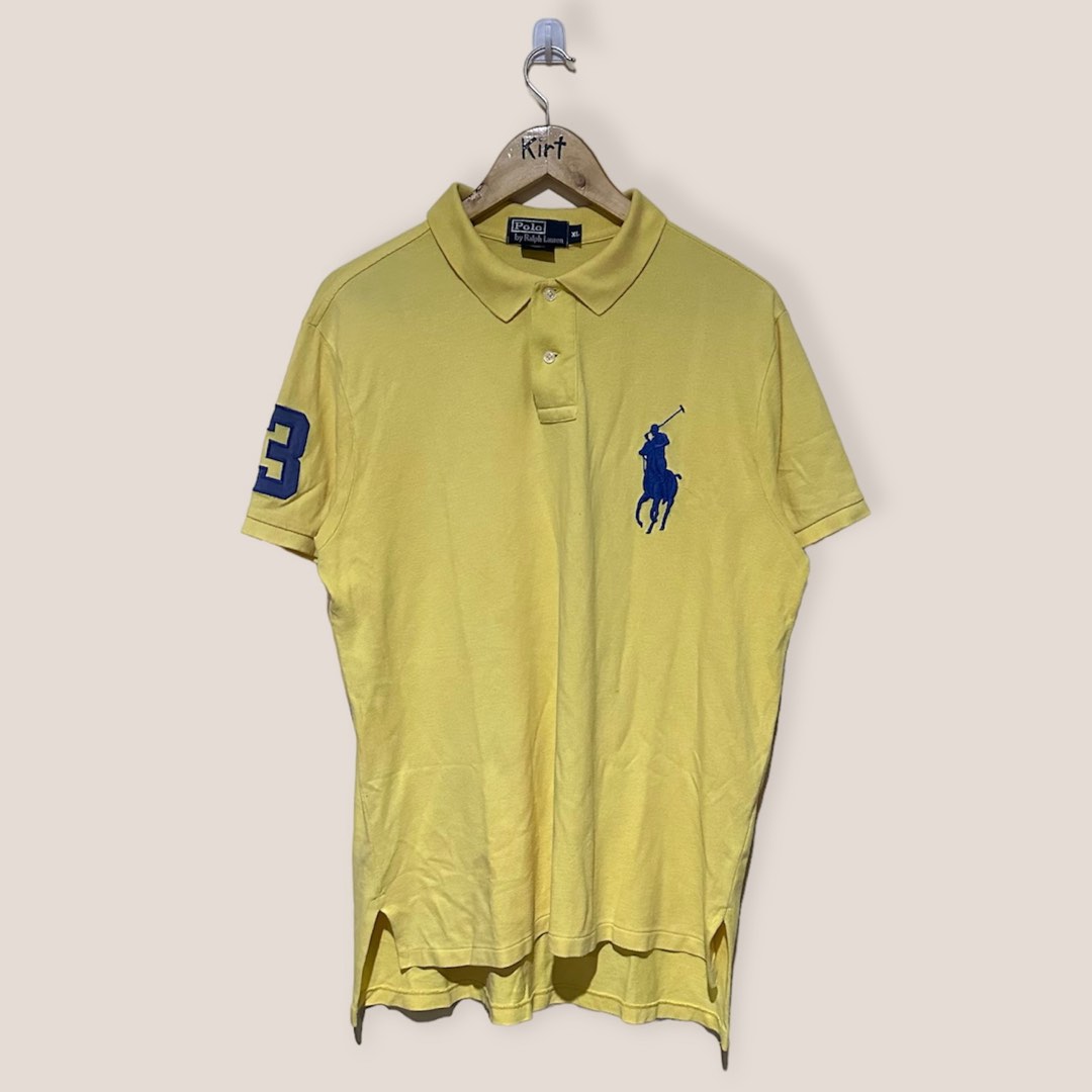 Ralph Lauren big logo yellow polo shirt on Carousell