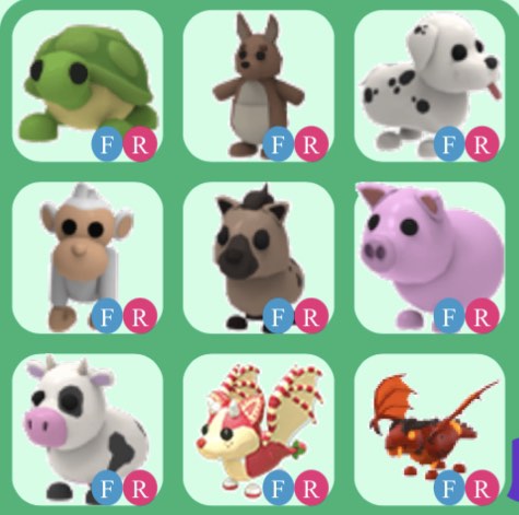 MID TIER FR PETS 🧧 adopt me turtle, cow, ssbd, albino, Video Gaming ...