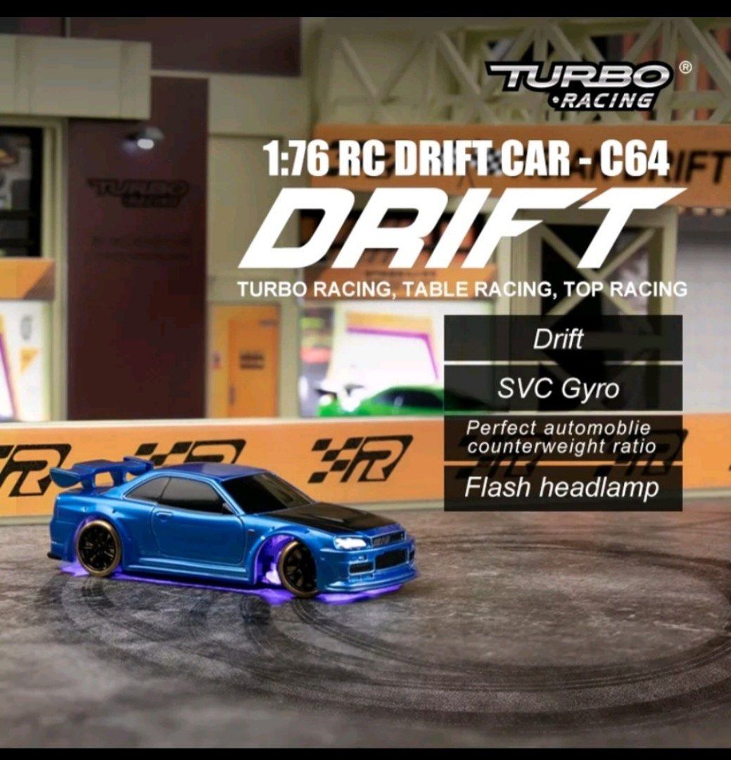 Turbo Racing Rc drift car 1/76, Hobbies & Toys, Toys & Games on Carousell