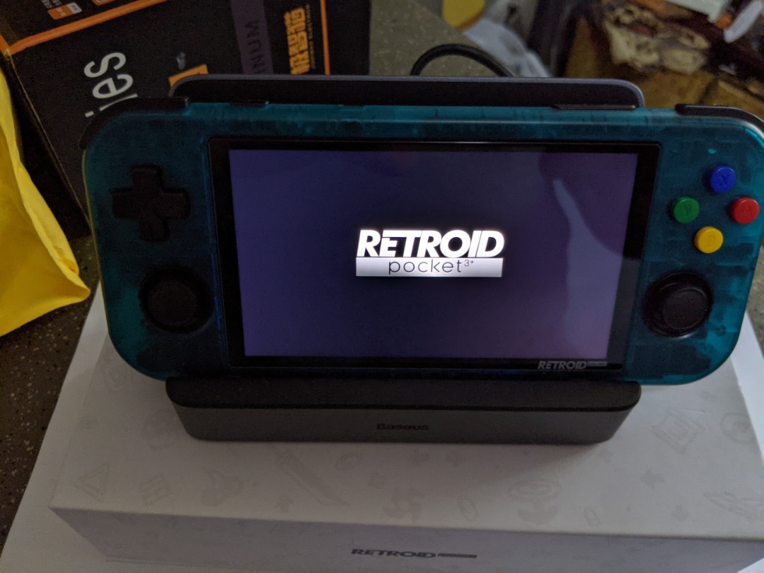 Retroid Pocket 3+ (RP3+) - Clear Blue, Video Gaming, Video Game ...