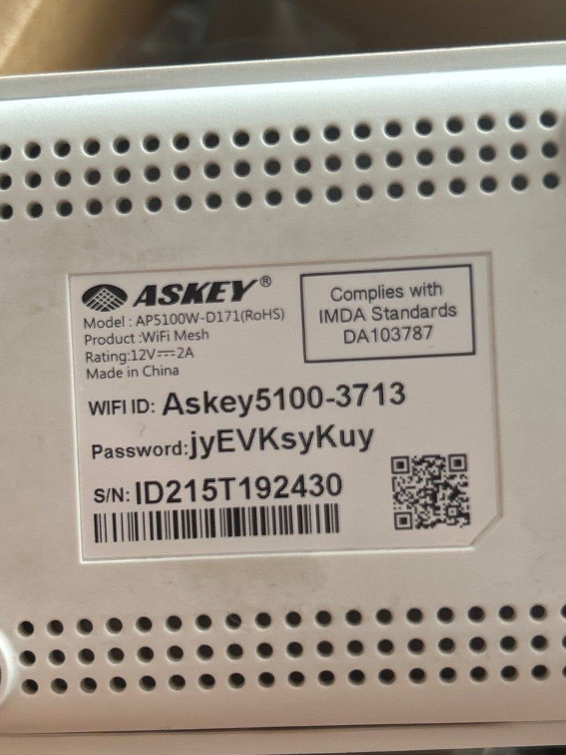 Router Singtel askey original box, Computers & Tech, Parts ...