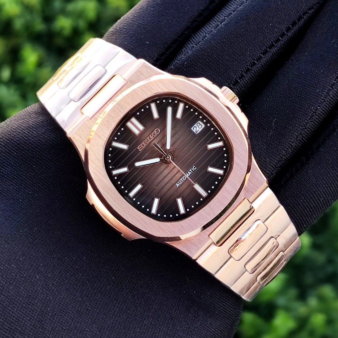 Custom Seiko Nautilus Rose Gold MOD 2023 Seikonaut, 57% OFF