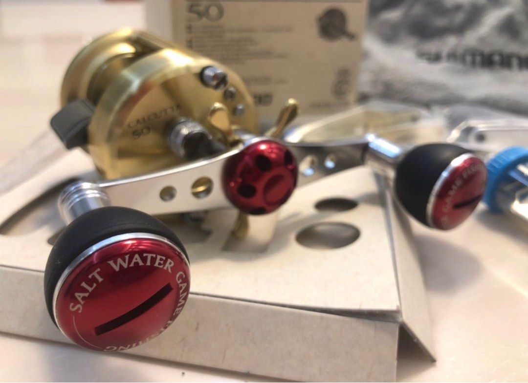 Shimano Calcutta 50 w/ Studio Ocean Mark 105mm Handle, Sports Equipment ...