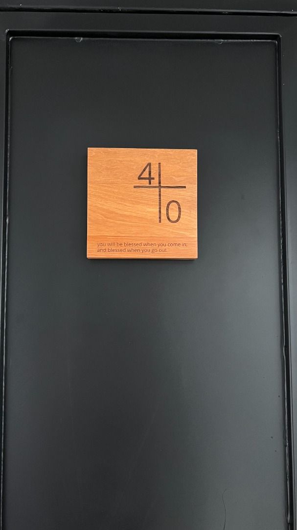 Solid Wood Outdoor Signage/ Unit Number Signage with Laser Engraving ...