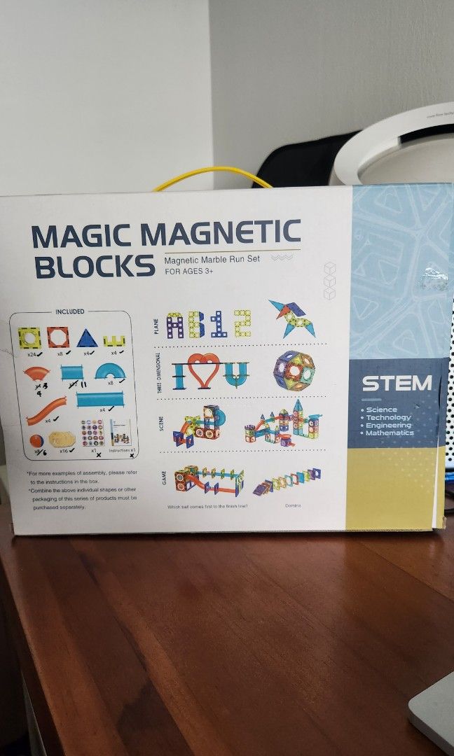 STEM Magnetic Blocks 96 Pcs (Marble Run Set), Hobbies & Toys, Toys ...