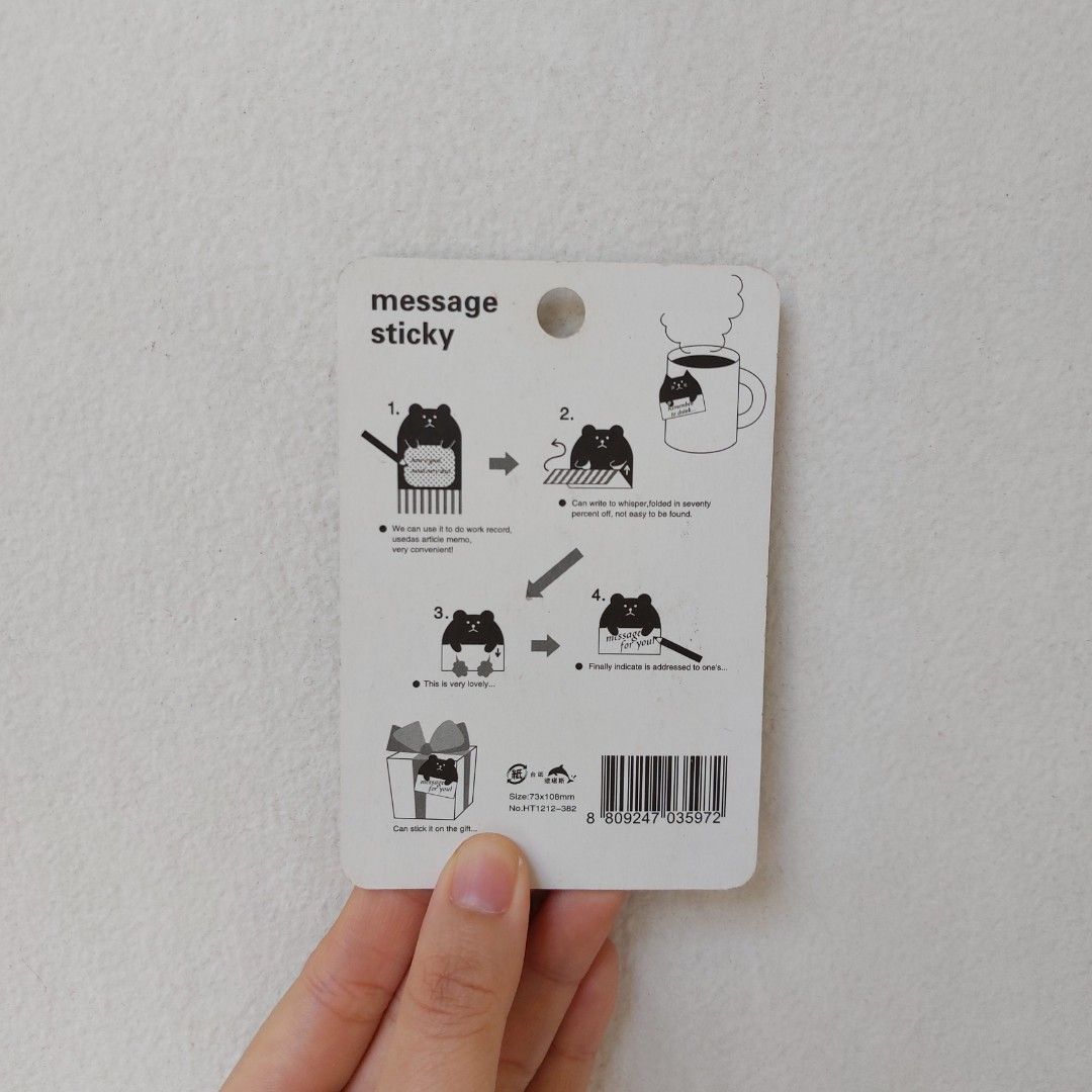 Sticky Note Lipat Lucu Kucing, Buku & Alat Tulis, Alat Tulis di Carousell