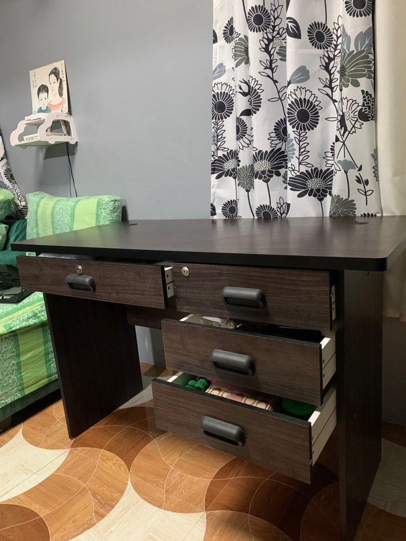 STUDY TABLE LAPTOP TABLE with DRAWERS, Furniture & Home Living ...