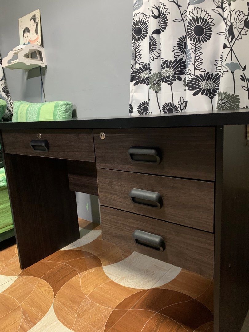 STUDY TABLE LAPTOP TABLE with DRAWERS, Furniture & Home Living ...