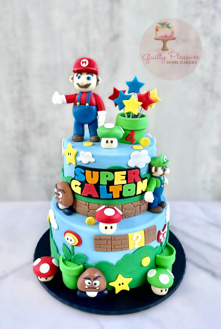 Super Mario Brothers themed cake, Food & Drinks, Homemade Bakes on ...