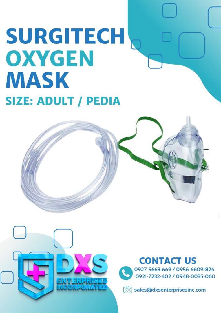 SURGITECH OXYGEN MASK PEDIA/ADULT on Carousell