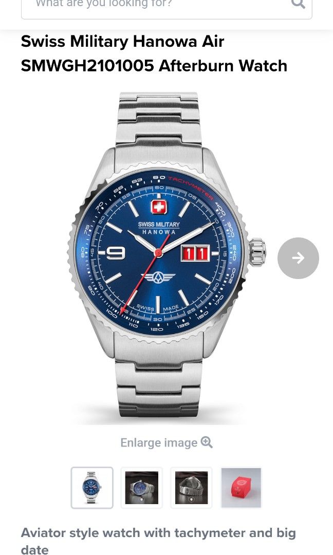 Swiss Military Hanowa Sapphire Crystal watch, Men's Fashion, Watches ...