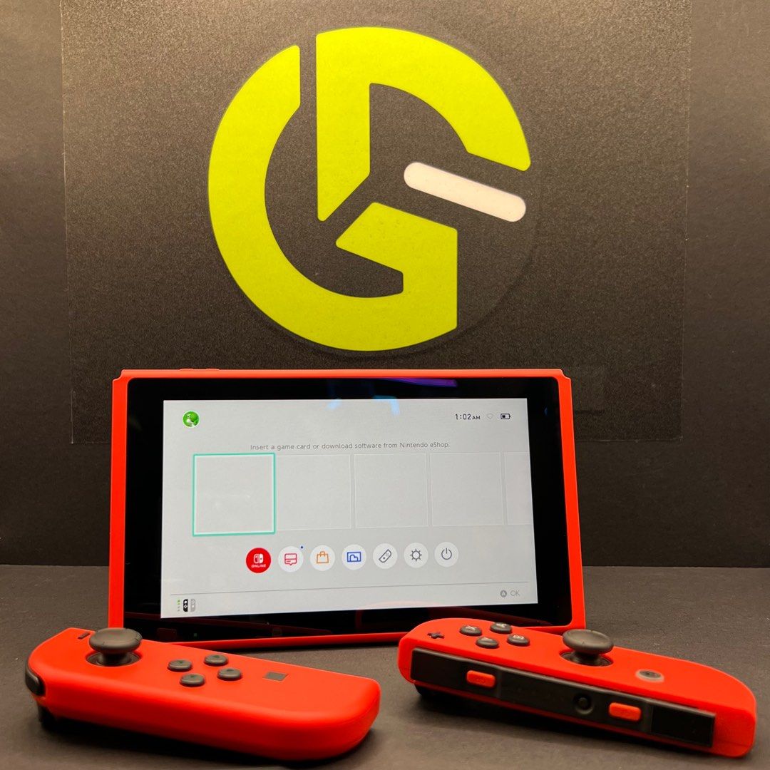 Switch V2 Mario Edition (Nintendo Switch V2), Video Gaming, Video Game ...