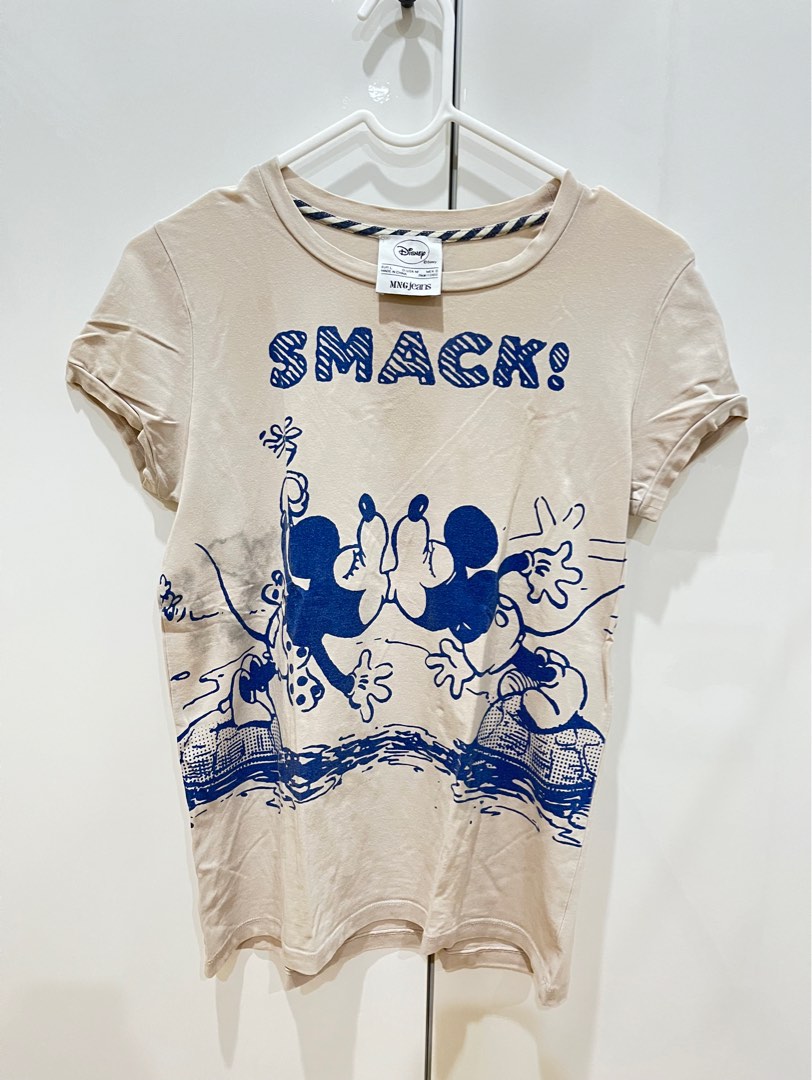 T shirt Kaos Disney Mickey Minnie Mouse Smack! MNG Jeans, Fesyen Wanita ...