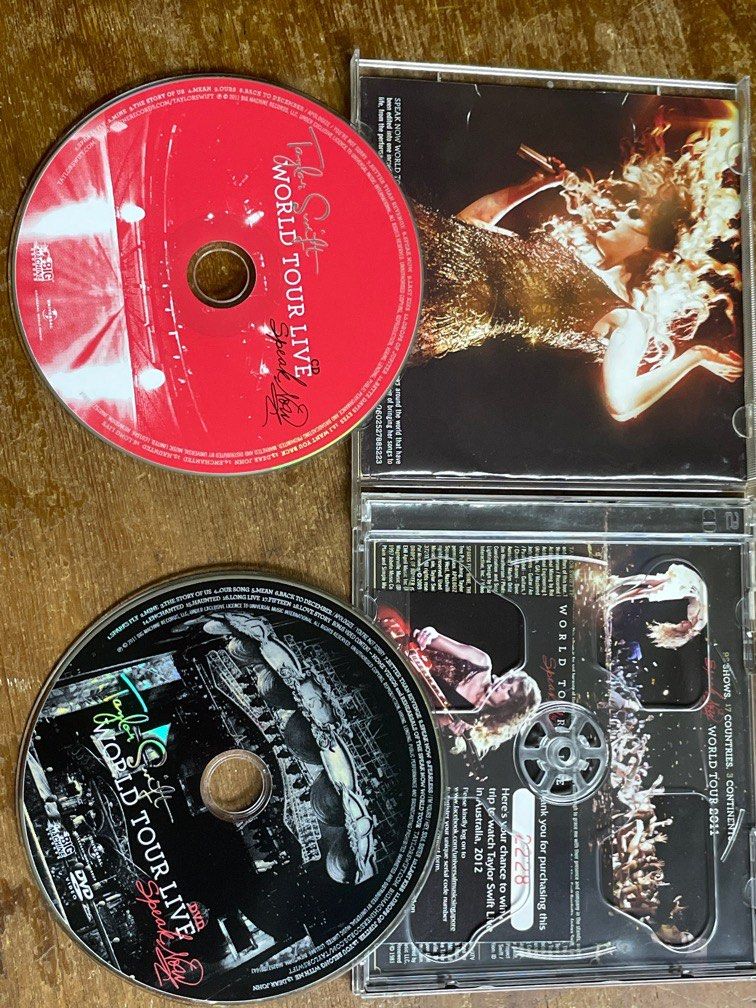 Taylor swift- world tour live cd+dvd, Hobbies & Toys, Music & Media ...