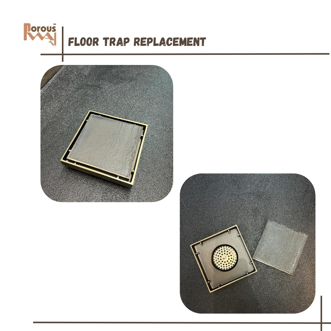 Toilet Floor Trap | Overlay on Tiles | Anti-Slip | Limewash effect ...