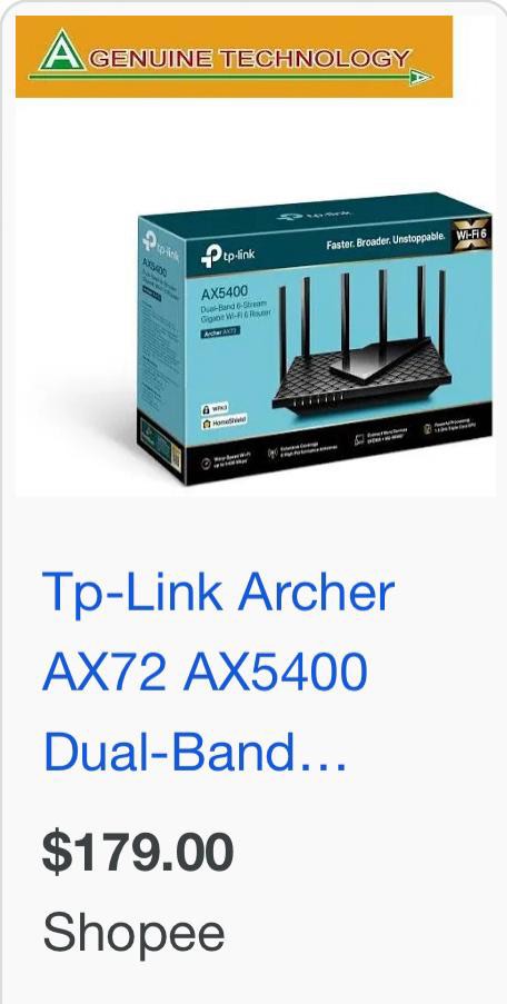 TP LINK ROUTER, Computers & Tech, Office & Business Technology on Carousell