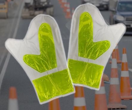TRAFFIC CONTROL GLOVE/ SAFETY REFLECTIVE GLOVE, Men's Fashion, Watches ...