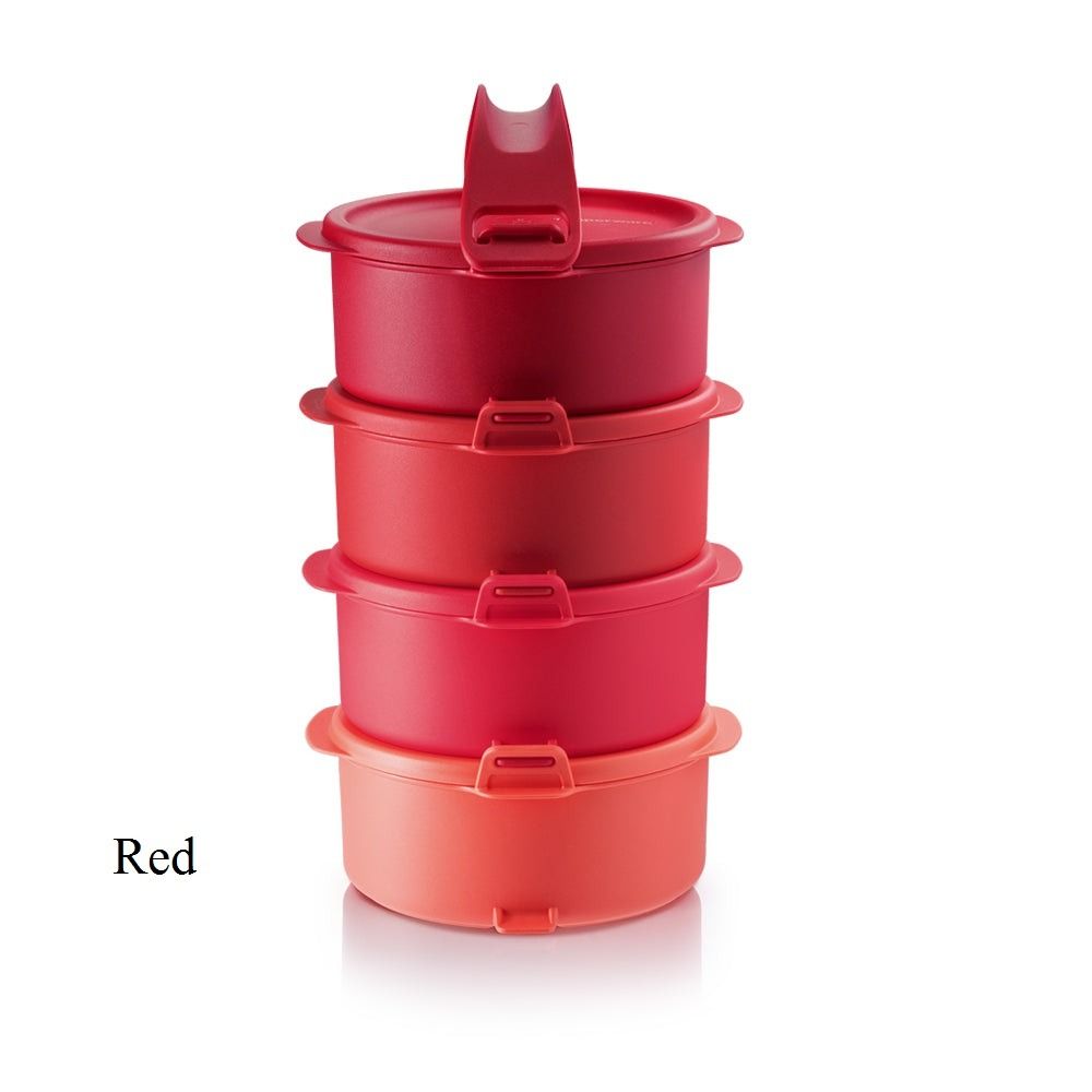 Tupperware TupTiffin (4) 550ml, Furniture & Home Living, Kitchenware ...