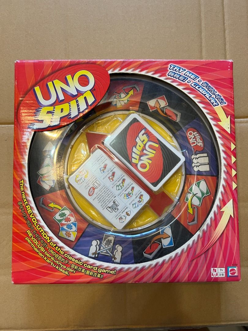 UNO Spin 擊轉樂。智趣桌遊UNO轉盤-UNO激轉樂-UNO大轉盤UNO Spin歡樂遊戲。家庭遊戲。, 興趣及遊戲, 玩具 & 遊戲類 - Carousell