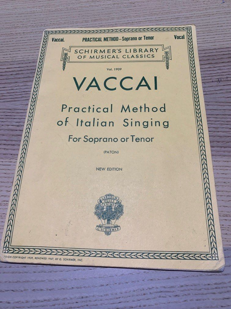 Vaccai- practical method of Italian singing, Hobbies & Toys, Books ...