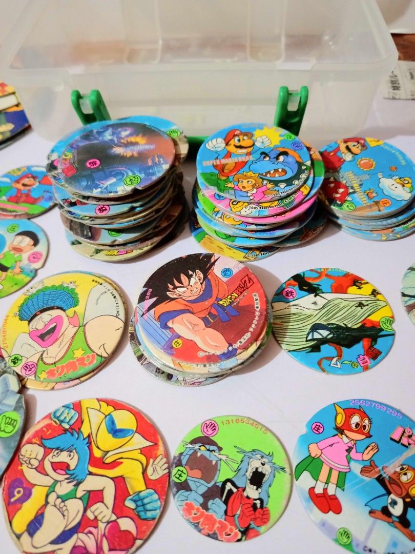 Vintage 1995 Pogs assorted take all dragon ball super Mario ultraman ...