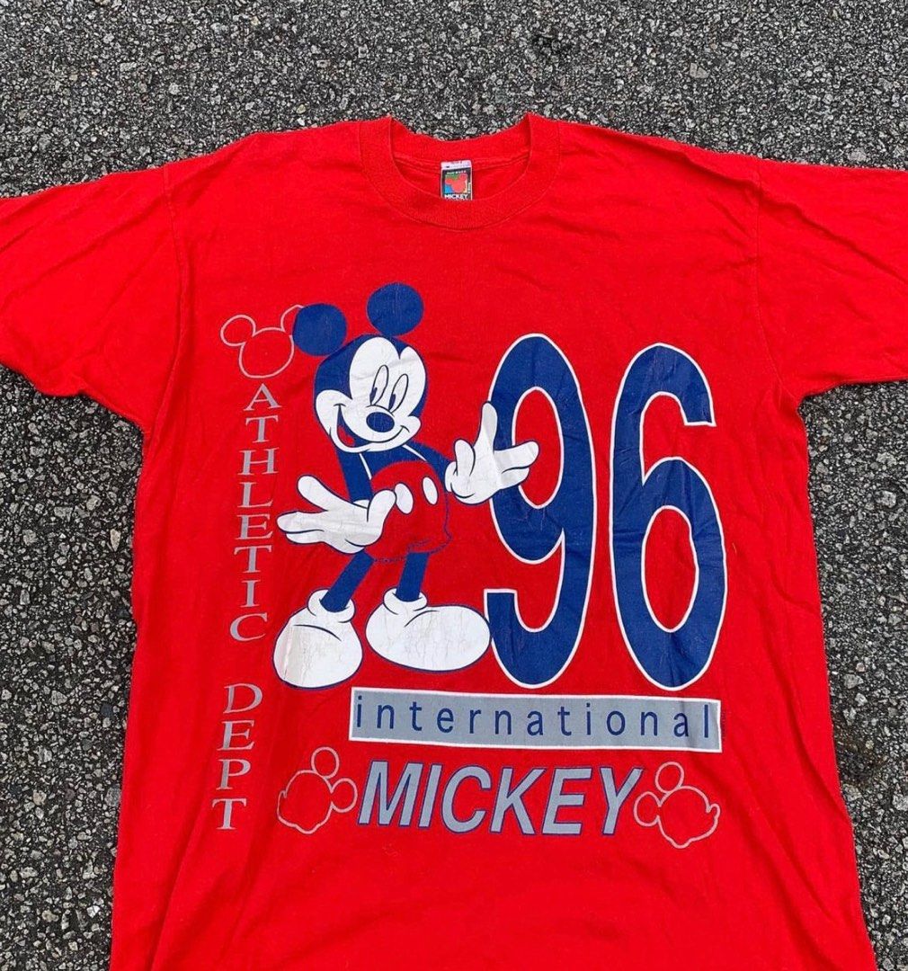 Vintage 1996 Mickey Mouse Tee, Men's Fashion, Tops & Sets, Tshirts ...