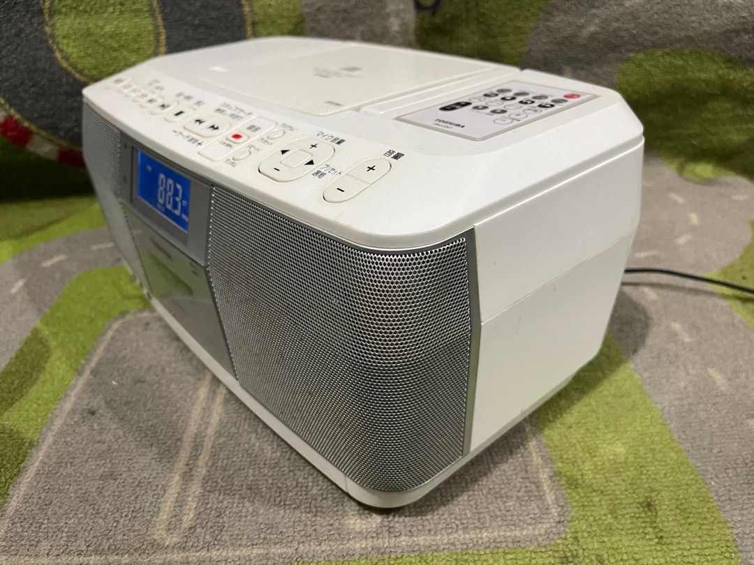 Vintage Toshiba Boombox with remote 220v cd radio tape aux in on Carousell