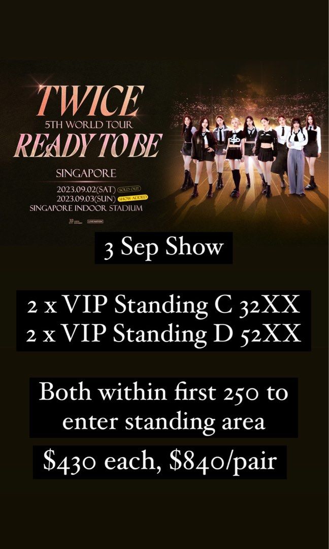 [VIP] BEST Twice VIP tickets, Tickets & Vouchers, Event Tickets on ...