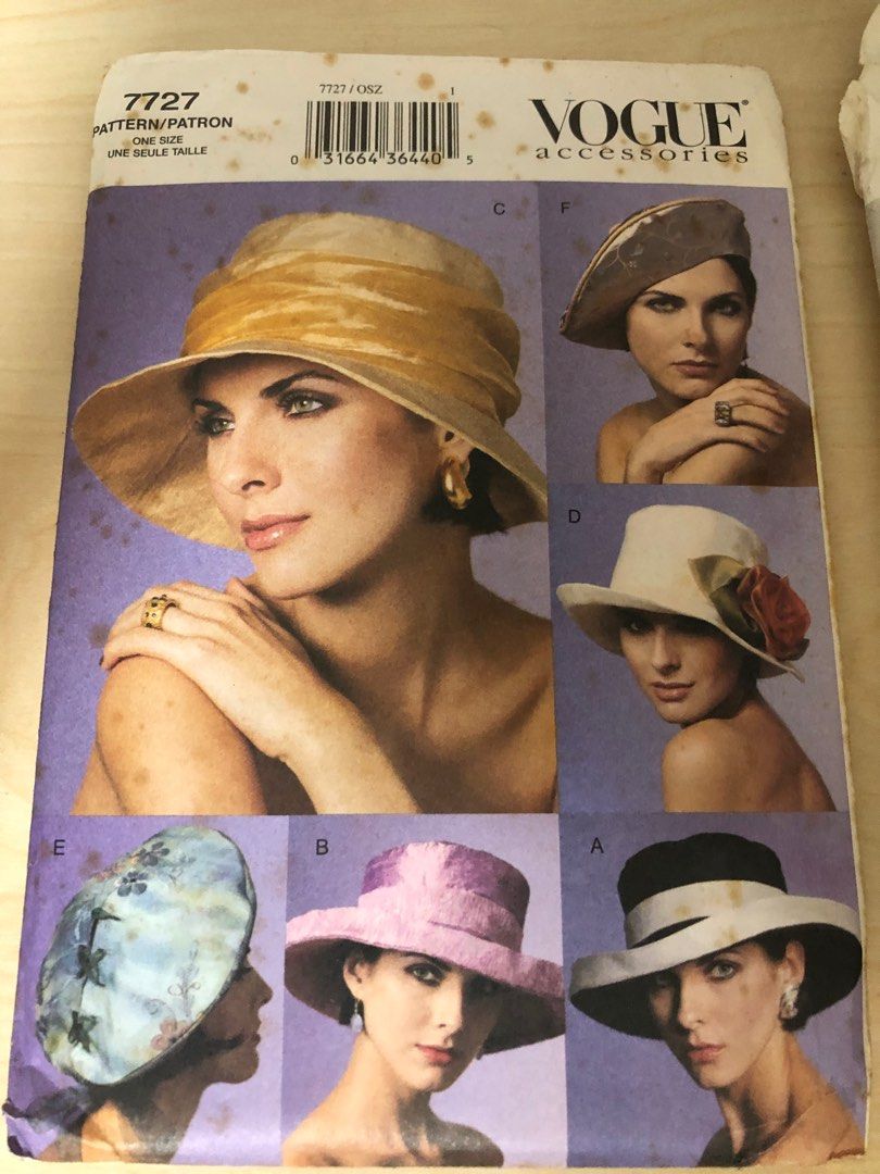 Vogue hat pattern, Hobbies & Toys, Stationery & Craft, Handmade Craft ...