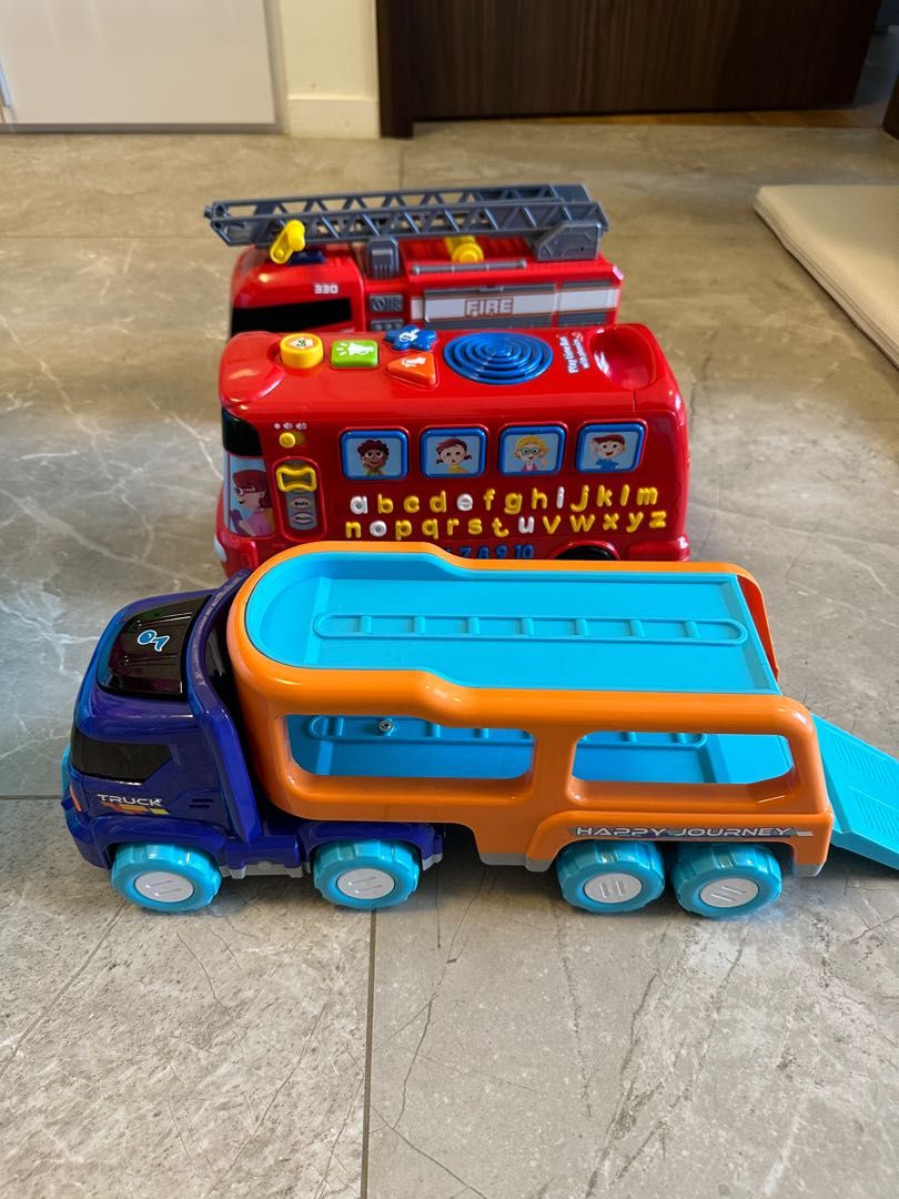 Vtech Playtime Bus + Fire engine, Babies & Kids, Infant Playtime on ...
