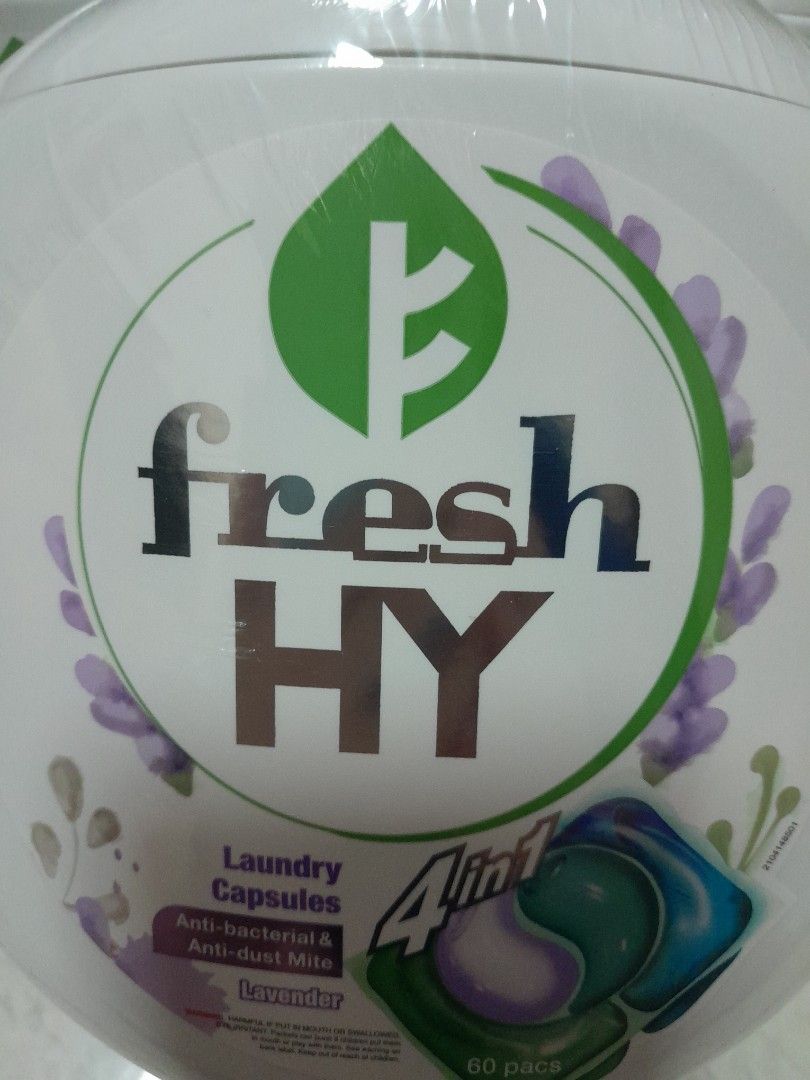 Walch Fresh HY Laundry Capsules 4in1 600ml (60 pacs), Furniture & Home ...